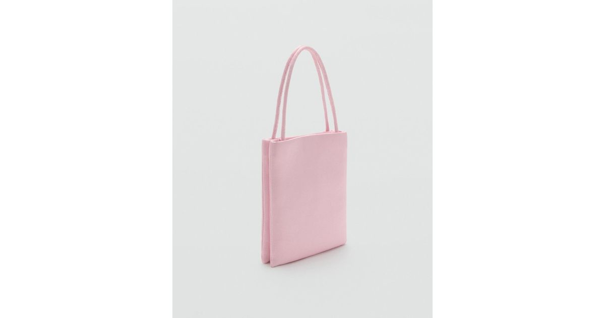 Mango Mini Shopper Bag in Pink | Lyst