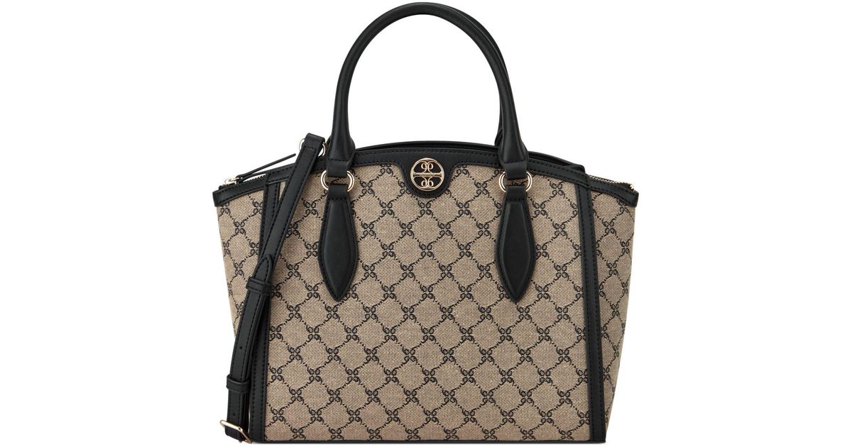 Nine West Kyelle Jet Set Satchel Bag In Brown Lyst