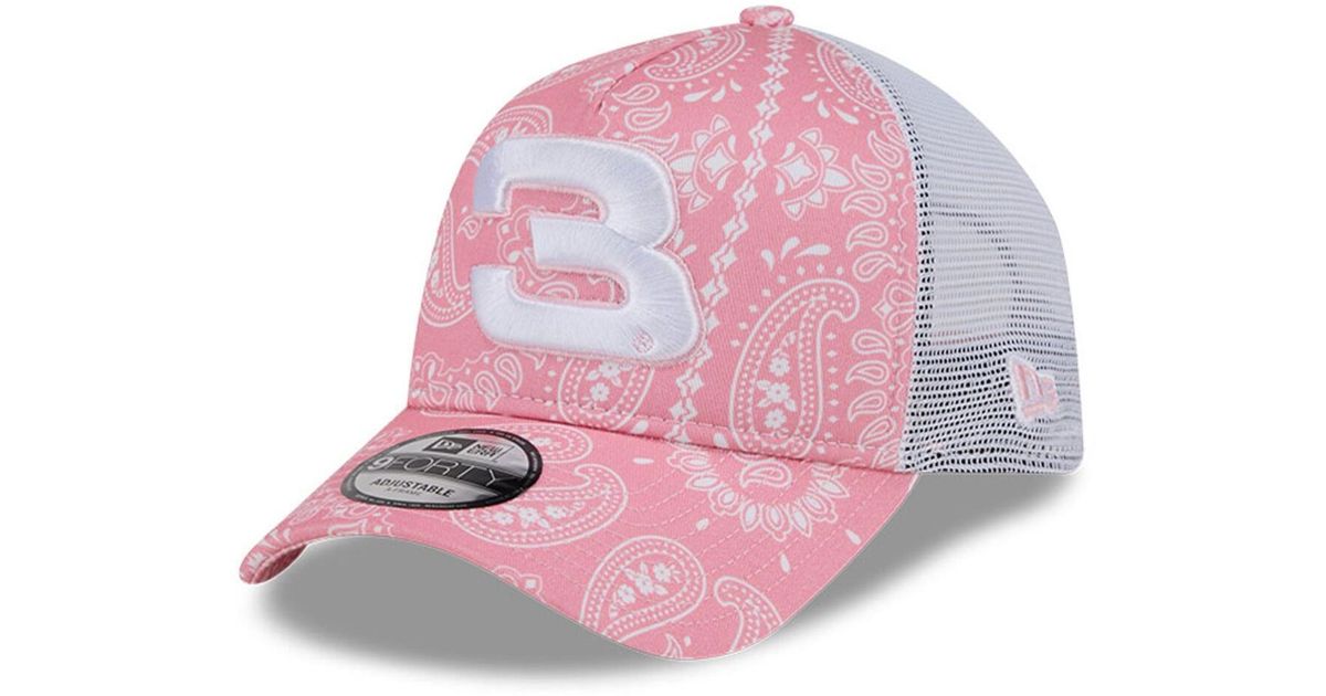 KTZ Austin Dillon 9forty A-frame Trucker Paisley Adjustable Hat in Pink ...