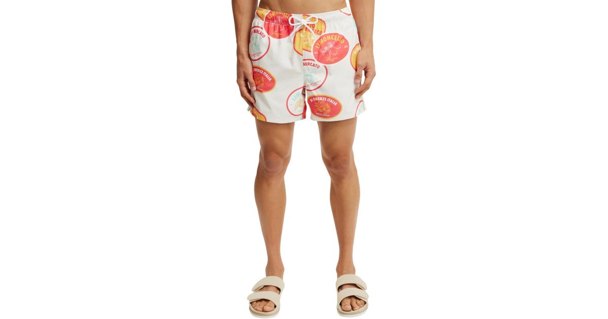 Cotton On Stretch Swim Short in Red for Men | Lyst