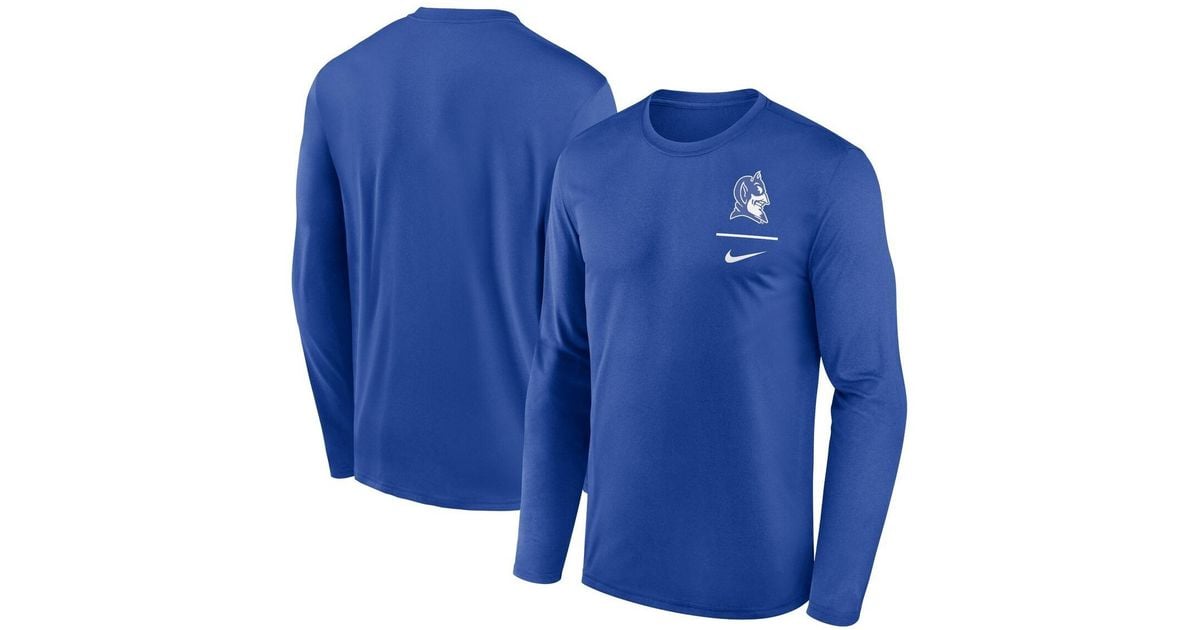 Nike Duke Blue Devils Alternate Logo Lockup Legend Performance Long ...