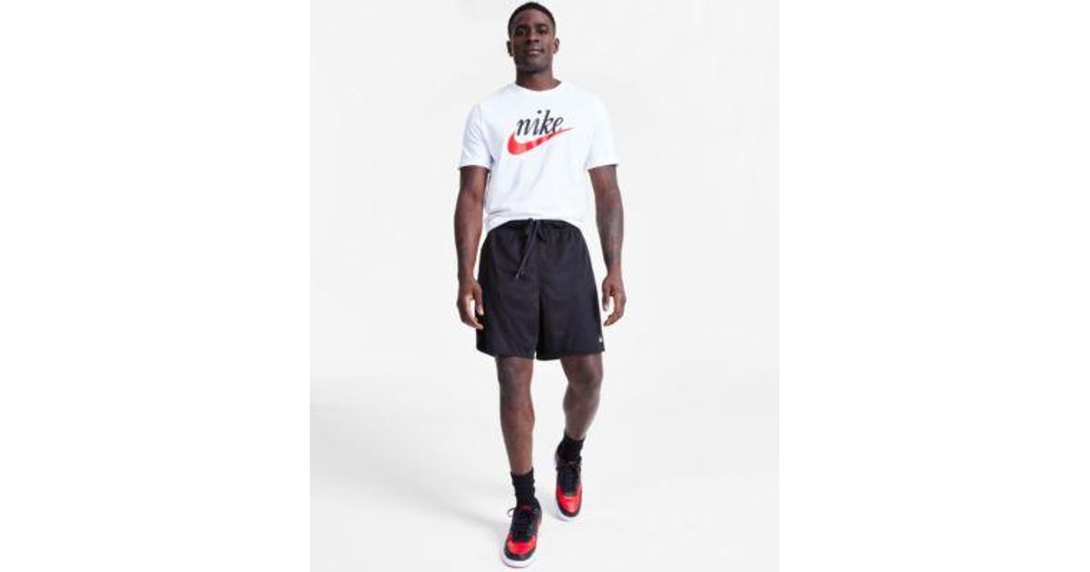 Nike Sportswear Heritage Script Logo T Shirt Totality Dri Fit Shorts ...