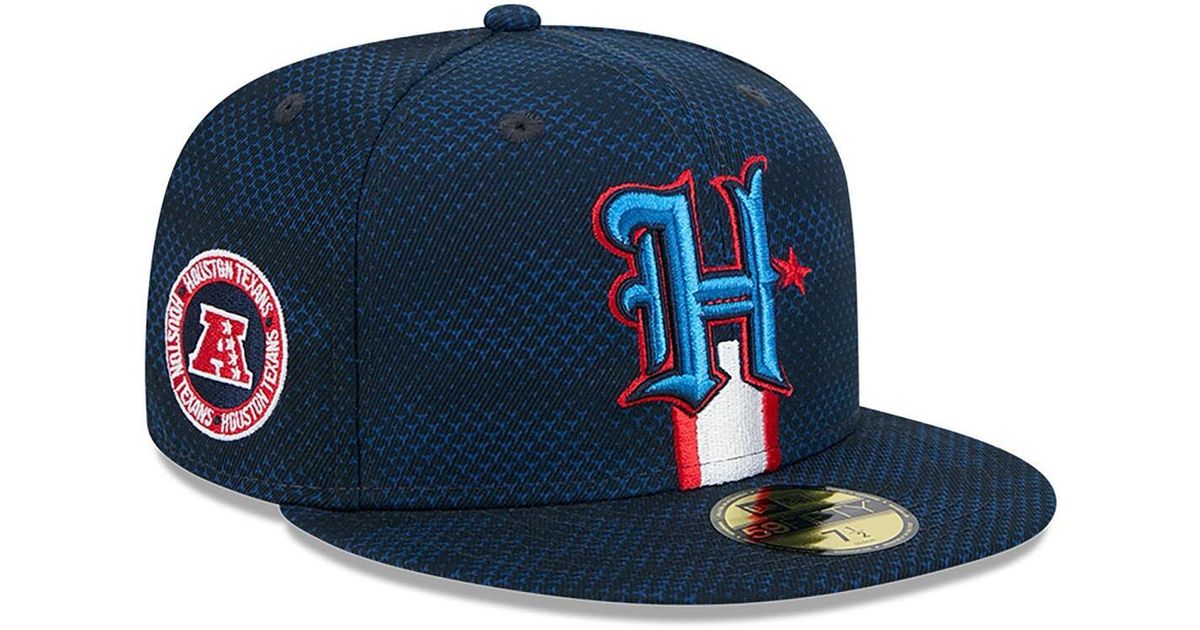 KTZ Houston Texans 2024 Sideline 59fifty Fitted Hat in Blue for Men | Lyst