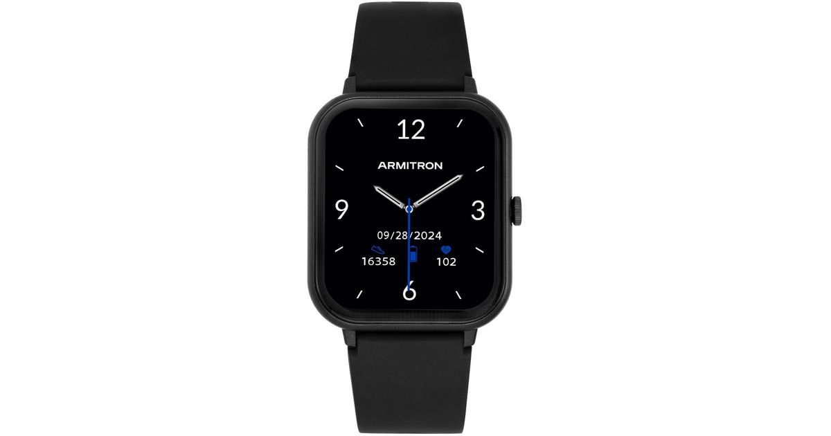 Armitron Connect Eclipse Silicone Smartwatch in Black | Lyst