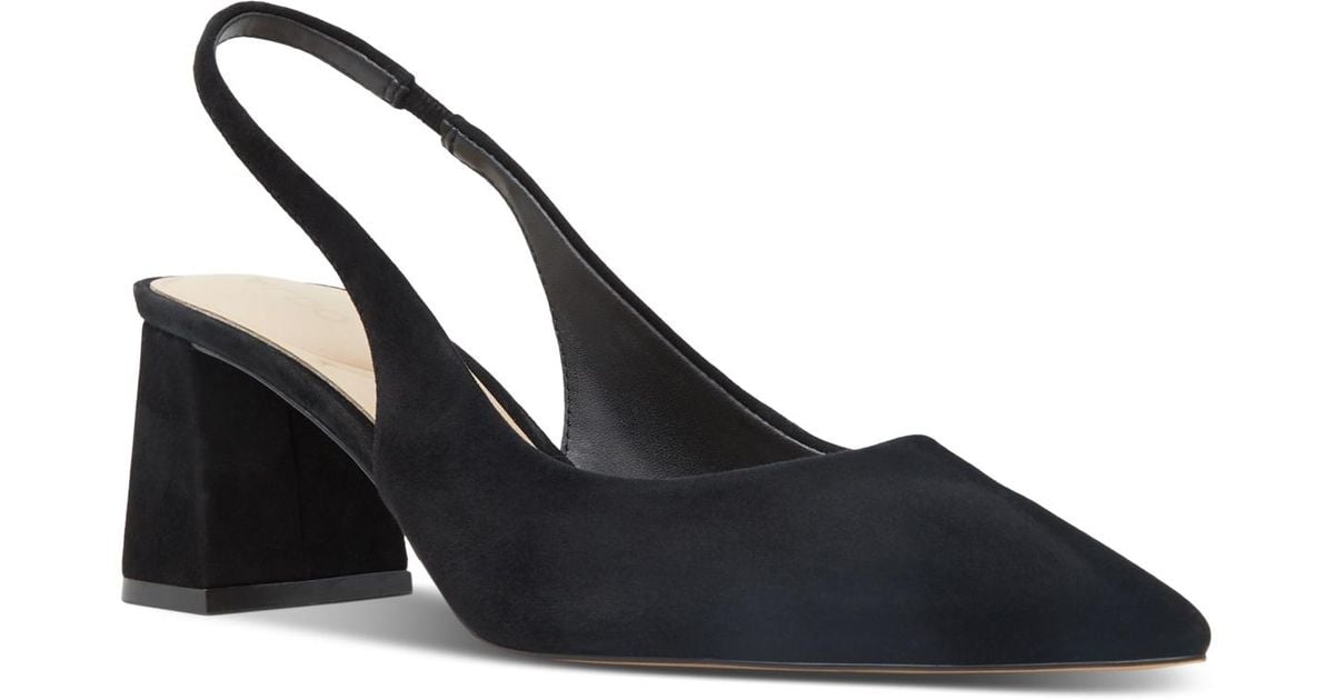 ALDO Uliana Slingback Block-heel Pumps in Black | Lyst