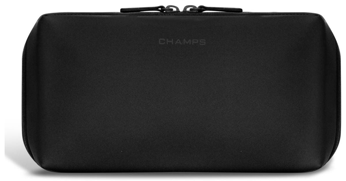 CHAMPS Onyx Collection Toiletry Bag in Black | Lyst