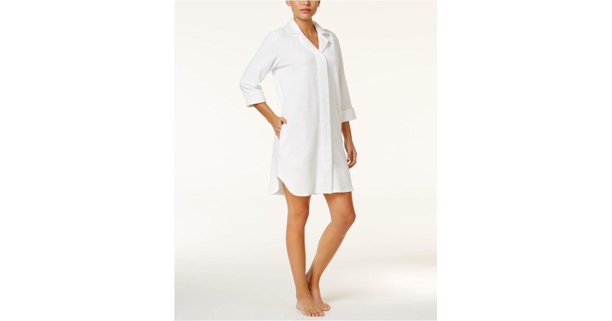 Charter Club Snap Front Terry Robe, Only At Macy's in White | Lyst