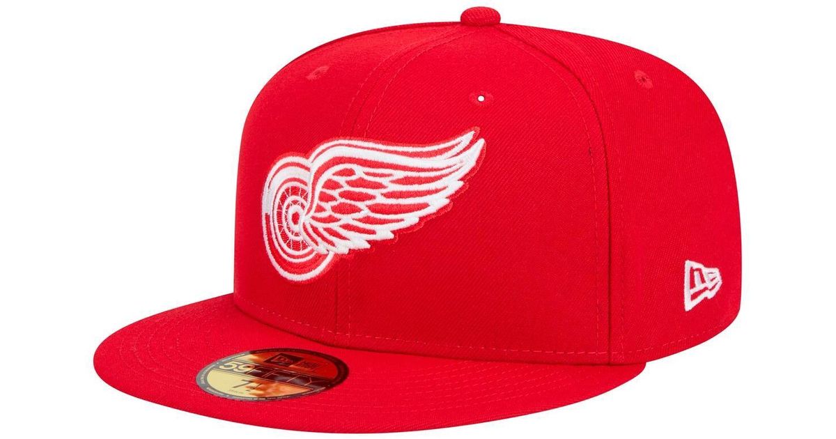 KTZ Detroit Wings Core 59fifty Fitted Hat in Red for Men | Lyst