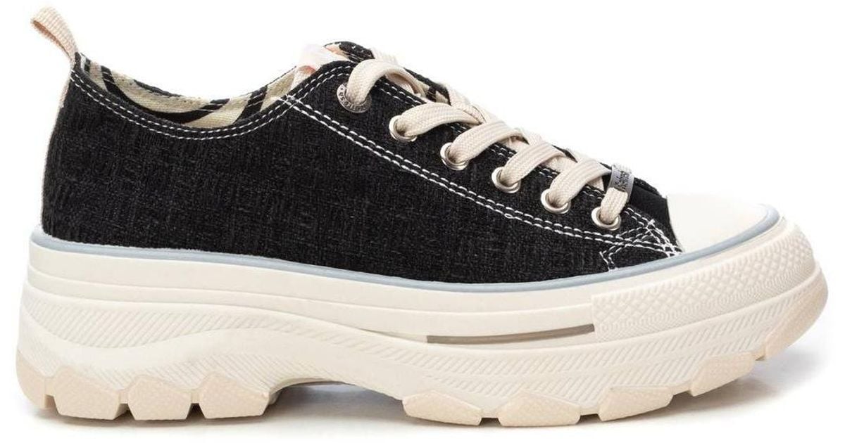 Xti Platform Canvas Sneakers Refresh By in Black | Lyst