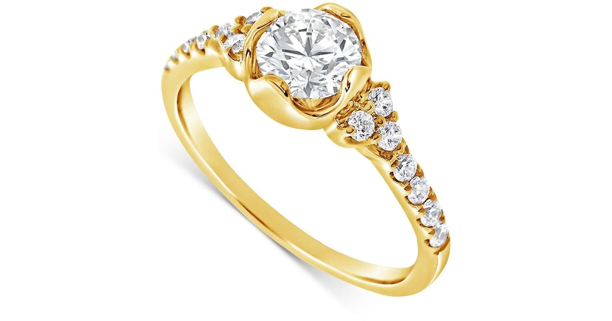 Macy's Diamond Engagement Ring (1 Ct. T.w. in Metallic | Lyst