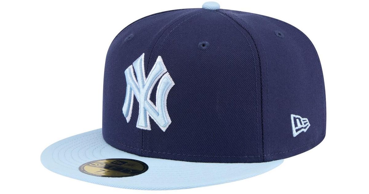 KTZ Navy/light Blue New York Yankees Color Pack 2-tone 59fifty Fitted ...