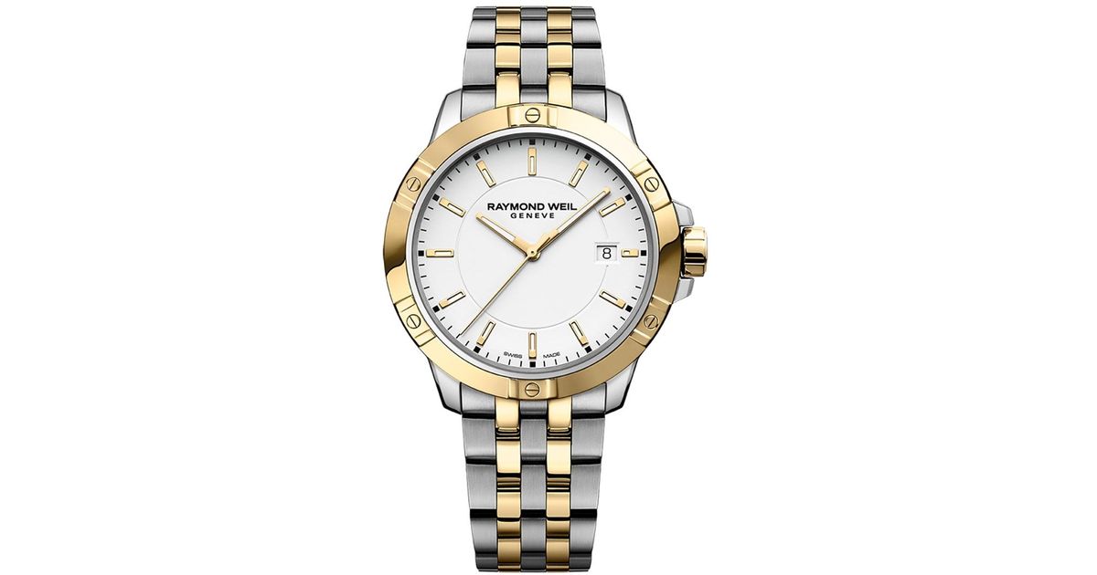 Raymond Weil Swiss Tango Quartz Two-tone Stainless Steel Bracelet Watch ...