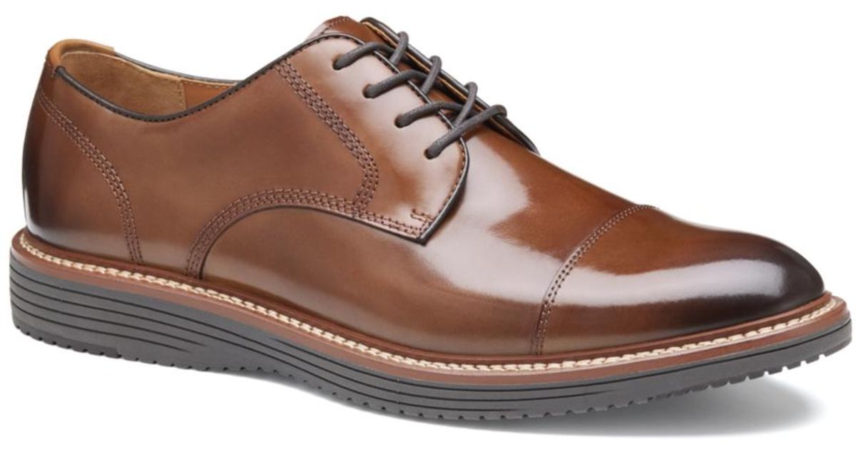 Johnston & Murphy Upton Cap Toe Shoe in Brown for Men | Lyst