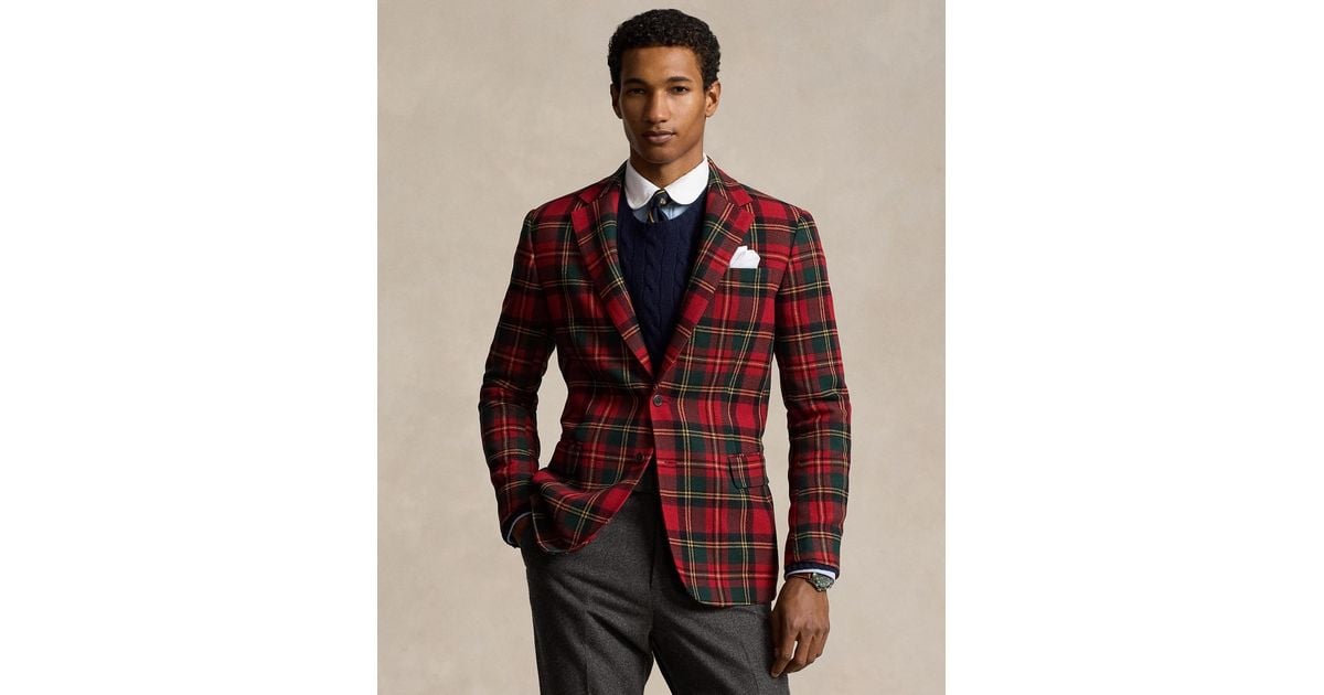Polo Ralph Lauren Polo Modern Plaid Wool-blend Sport Coat in Red for ...