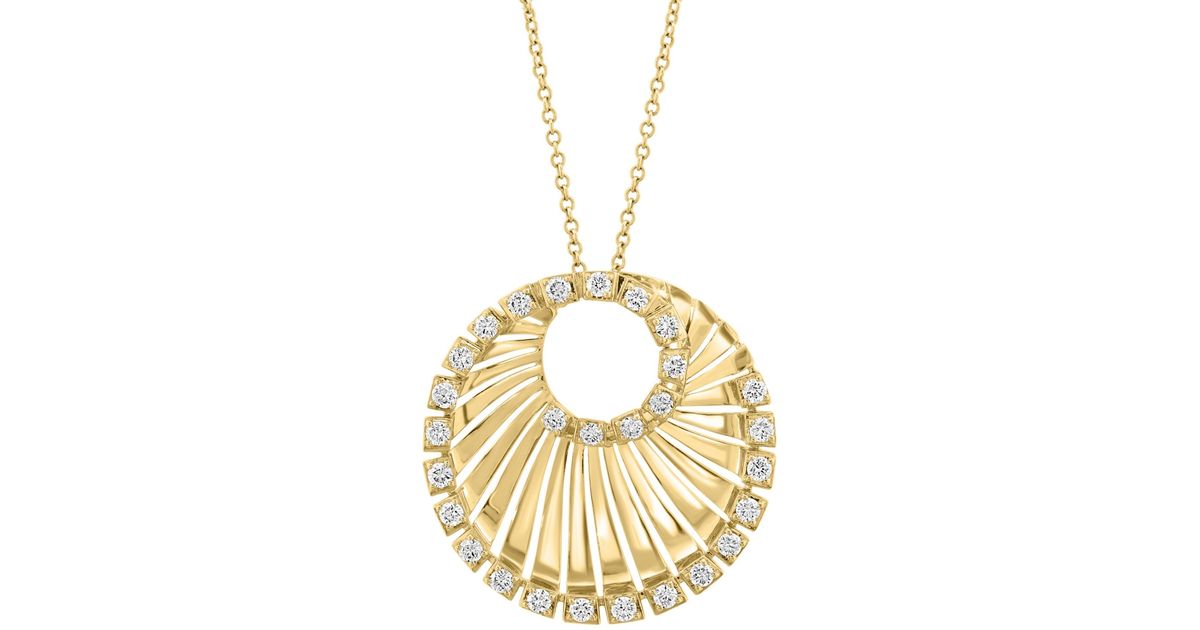 Effy Effy Diamond Circular Pendant 18" Necklace (3/4 Ct. T.w. in ...