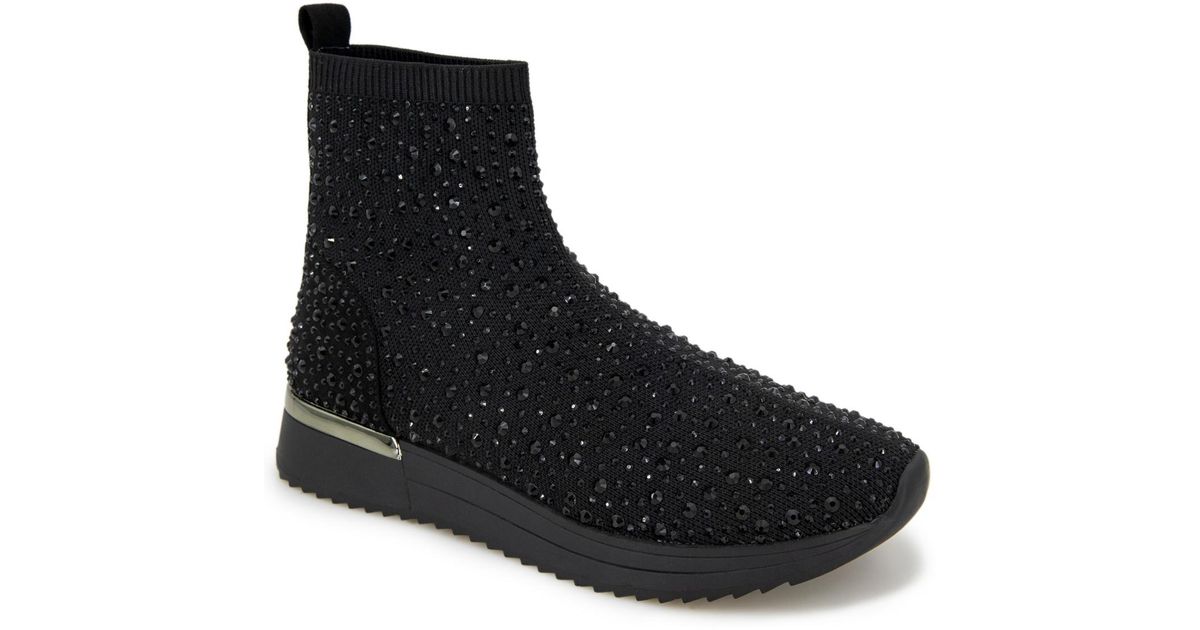 Kenneth Cole Cameron Jewel High Top Sneaker in Black | Lyst