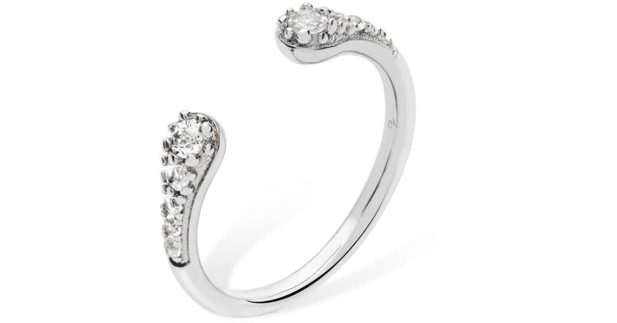 Lucy Quartermaine Open Skinny Drip Ring in Metallic | Lyst