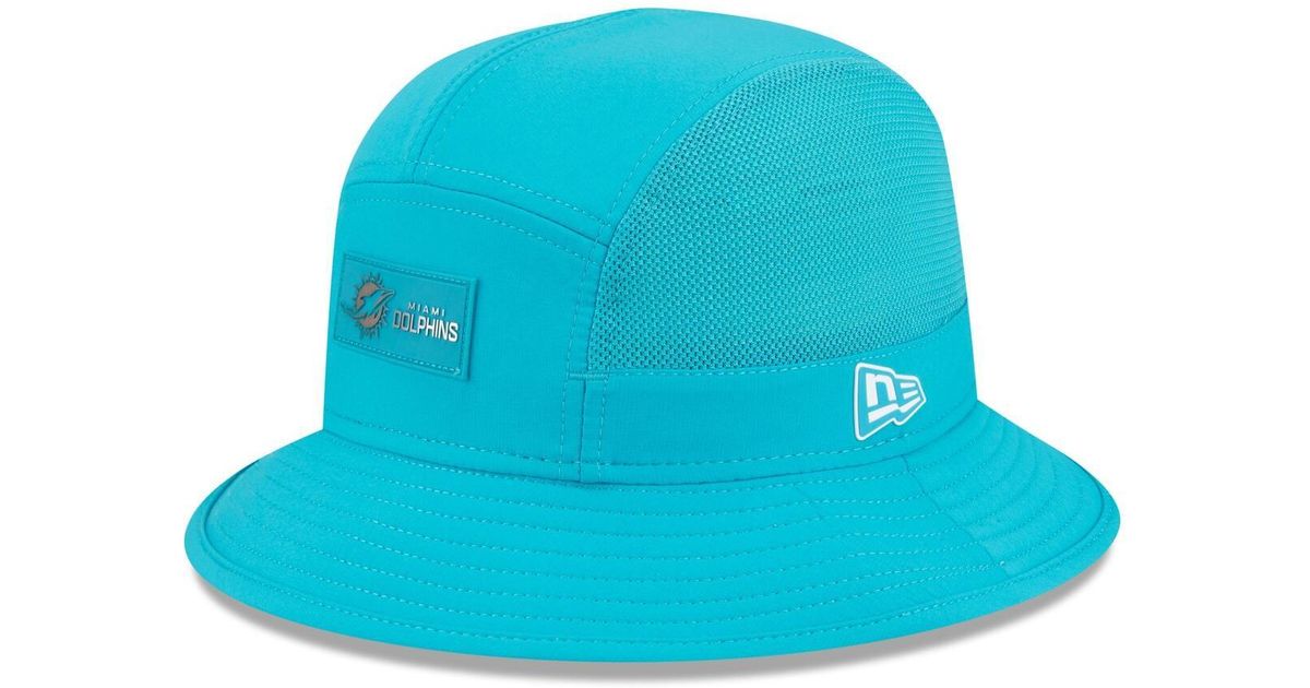 KTZ Miami Dolphins 2025 Sideline Bucket Hat in Blue for Men | Lyst