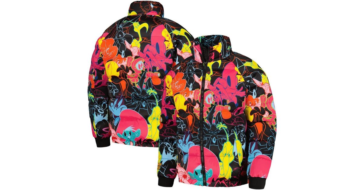 FREEZE MAX Looney Tunes Bugs Bunny Raglan Full-zip Puffer Jacket in Red ...