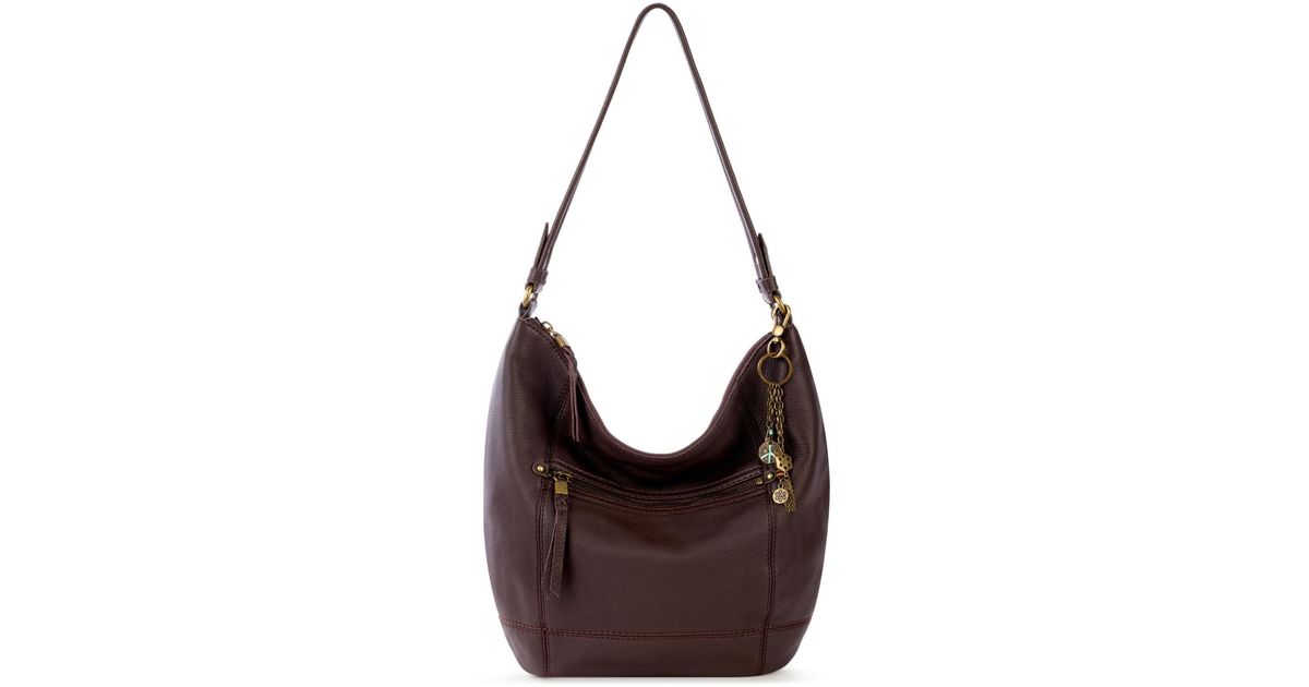 The Sak Sequoia Leather Medium Hobo Bag in Purple | Lyst
