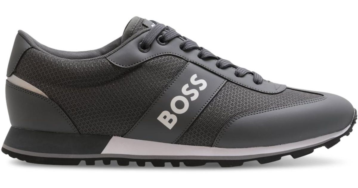 BOSS Boss By Parkour Running Sneakers in Black for Men | Lyst
