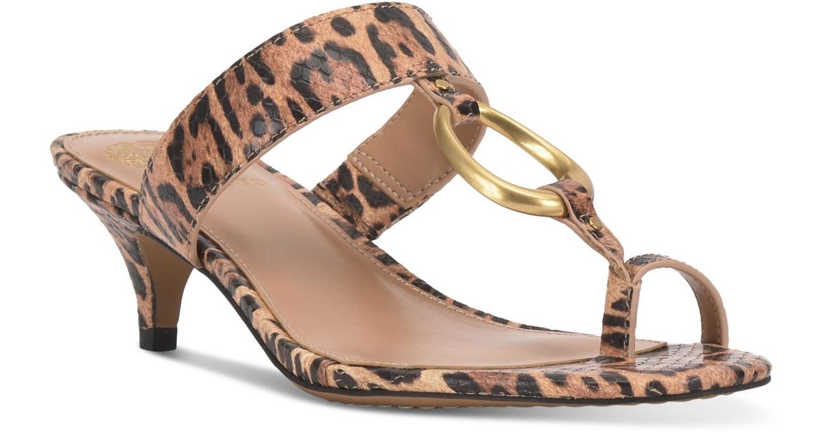 Vince Camuto Kimena Toe-loop Kitten-heel Sandals | Lyst