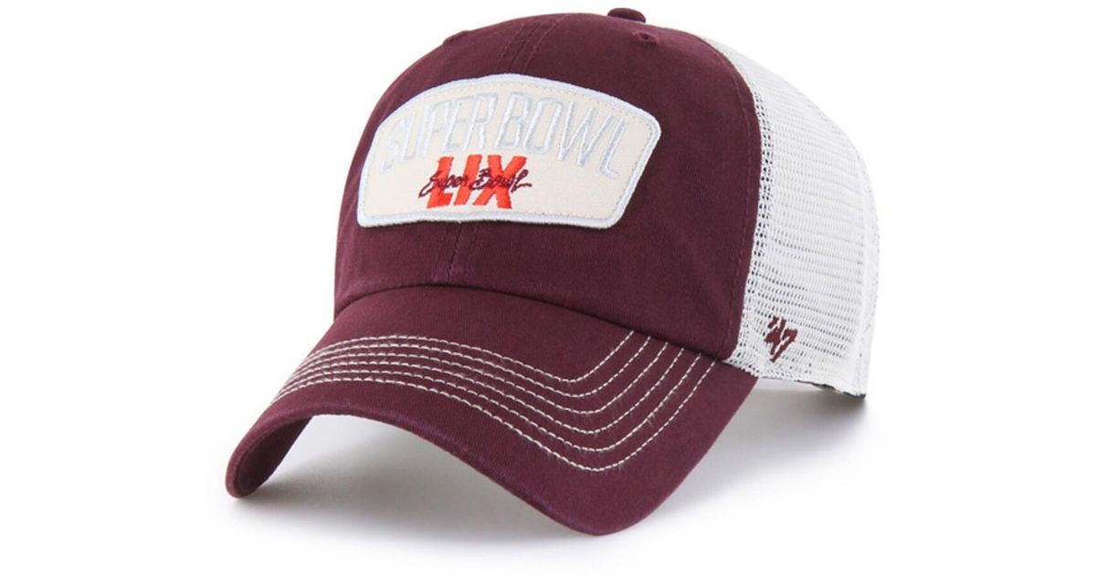 '47 Super Bowl Lix Carver Clean Up Adjustable Hat in Purple for Men | Lyst