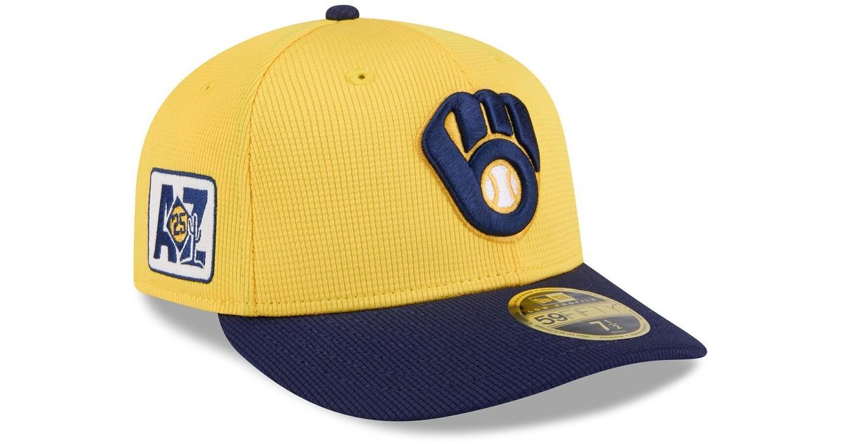 KTZ Gold/navy Milwaukee Brewers 2025 Spring Training Low Profile ...
