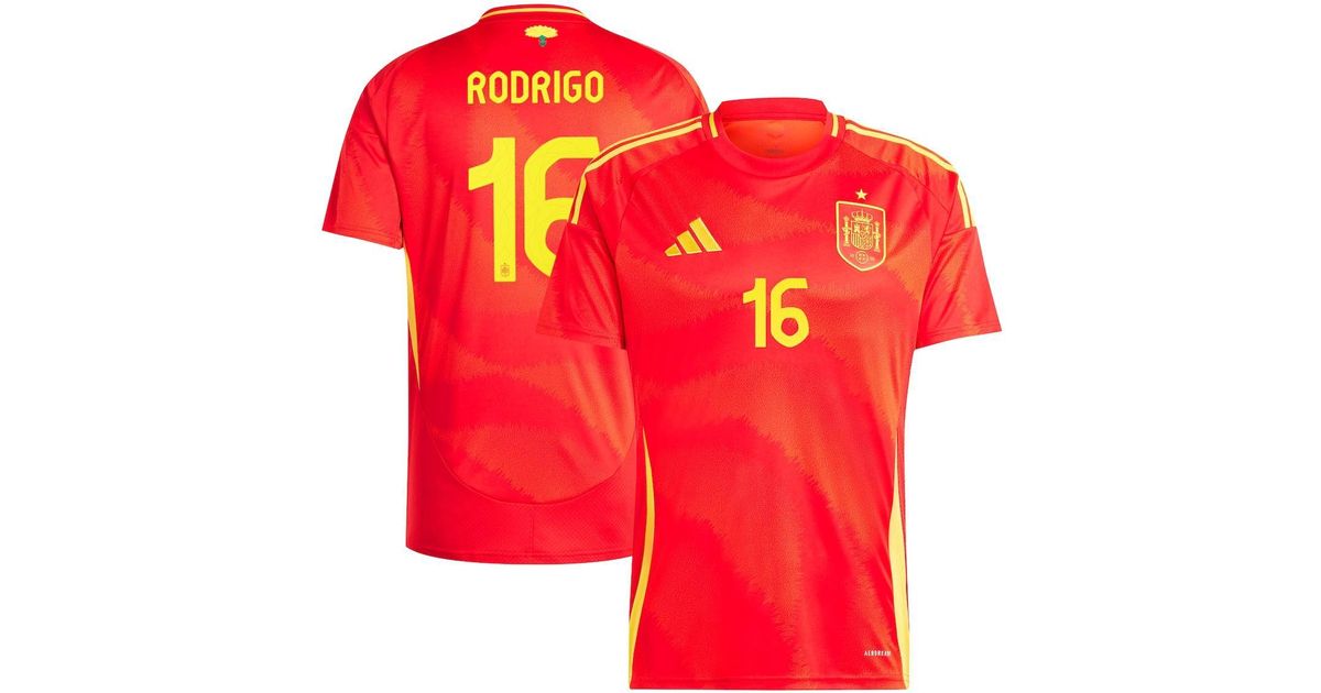 adidas Rodrigo Spain National Team 2024 Home Replica Jersey in Red for ...