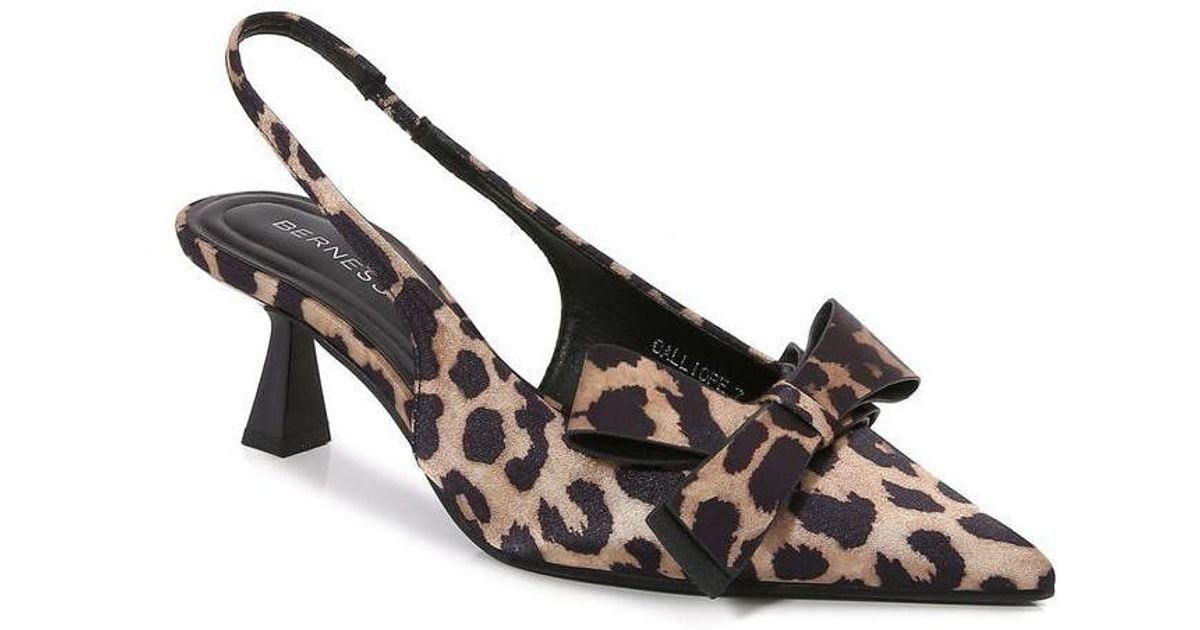 BERNESS Calliope Slingback Kitten Heels in Black | Lyst