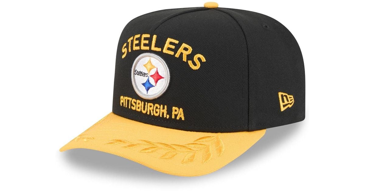 KTZ Black/yellow Pittsburgh Steelers 2025 Nfl Draft A-frame 9fifty ...