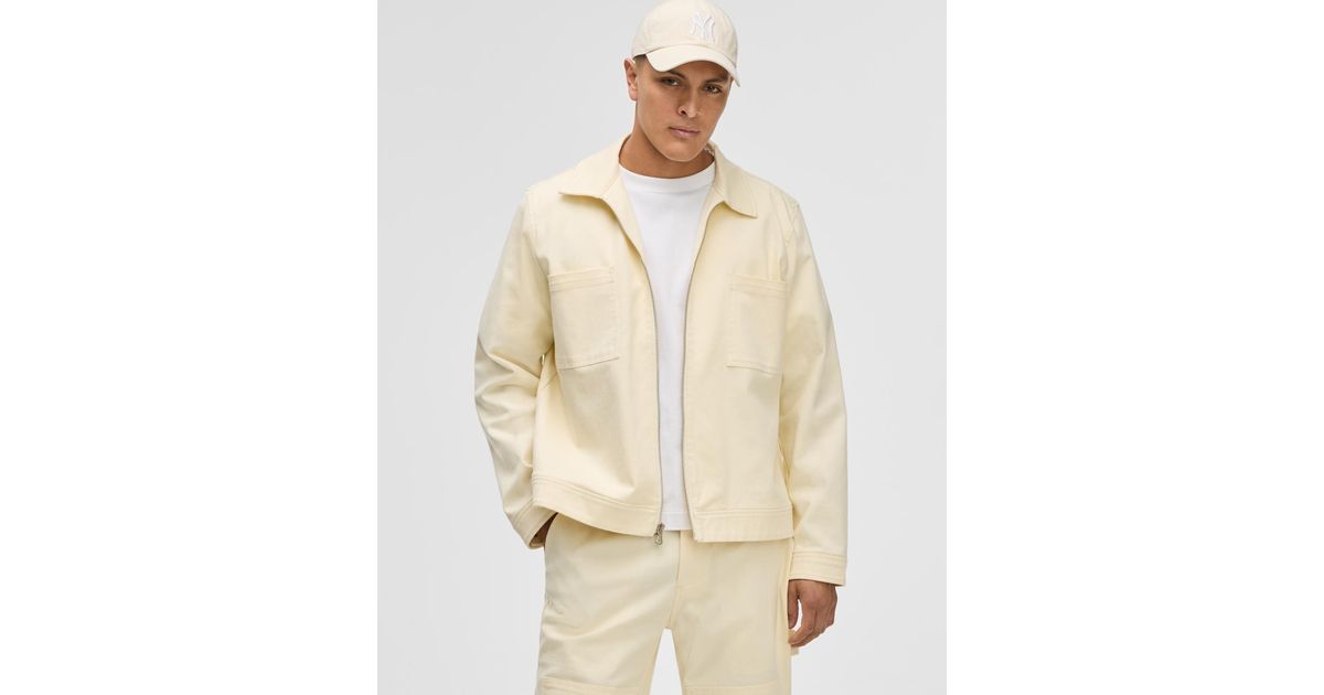 Mode Of One Regular-fit Stretch Twill Utility Jacket in Natural for Men ...