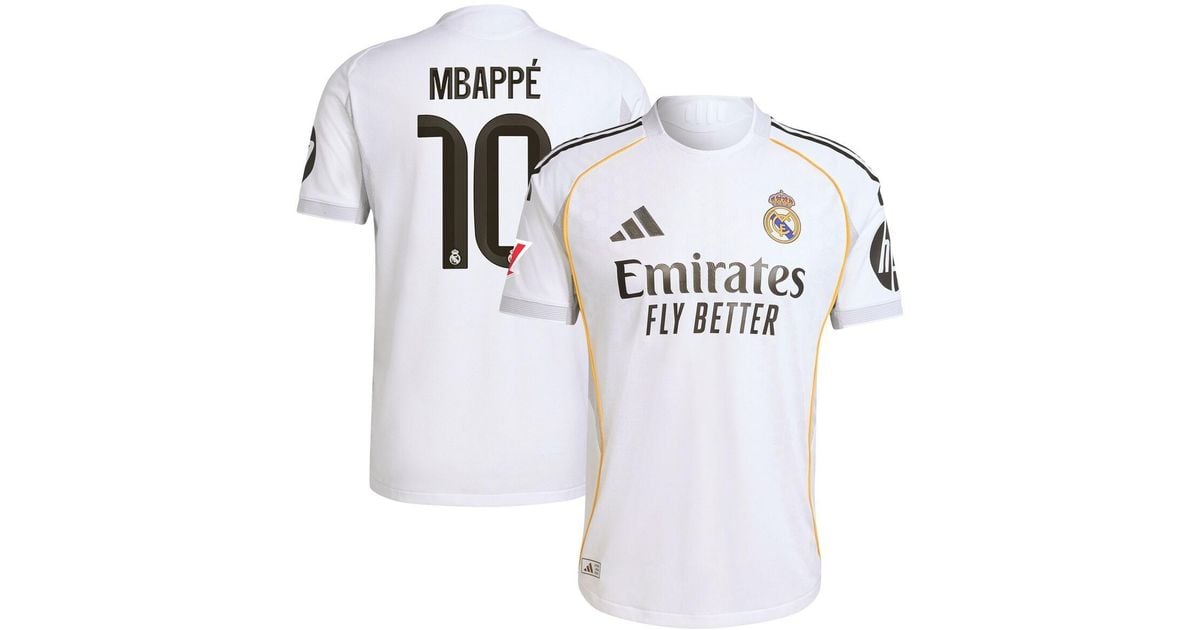 adidas Kylian Mbappe Real Madrid 2025/26 Home Authentic Player Jersey ...