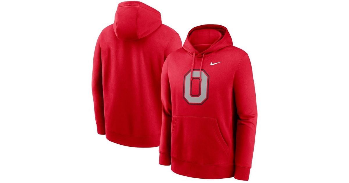 Nike Ohio State Buckeyes Primetime Alternate Logo Club Fleece Pullover ...