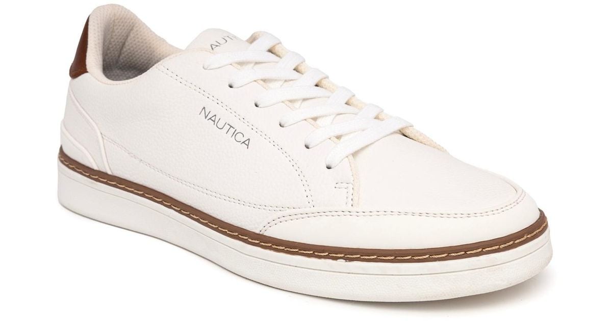 Nautica Jaro Closed Toe Low Sneakers in White for Men | Lyst