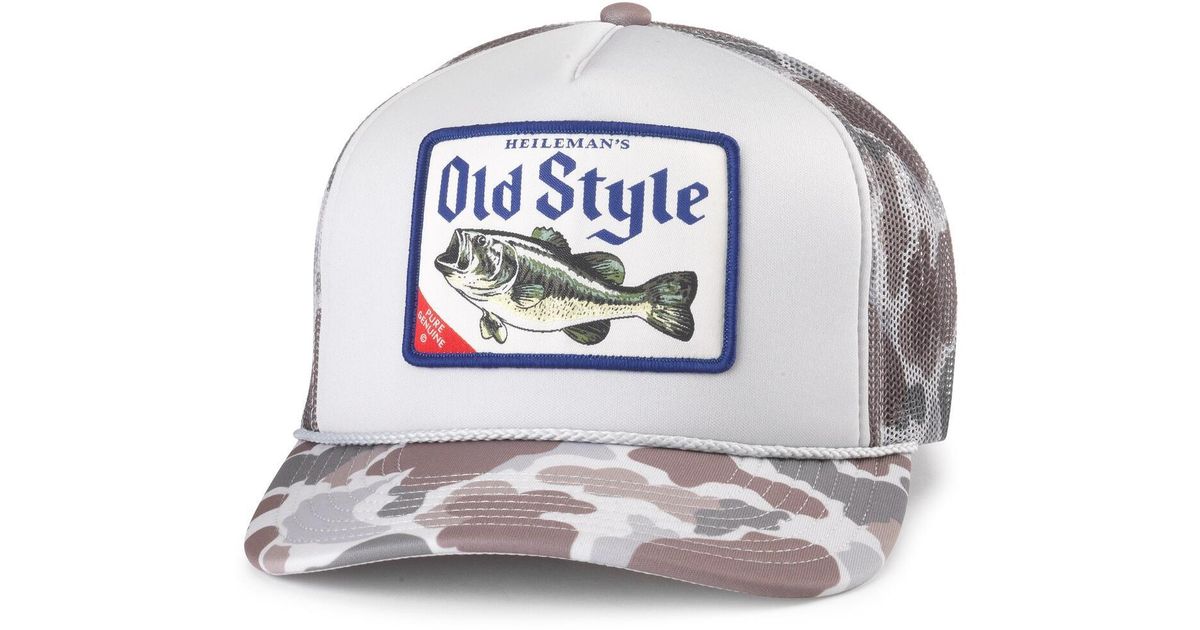 American Needle Gray/camo Old Style Mallard Foamy Snapback Hat for Men ...