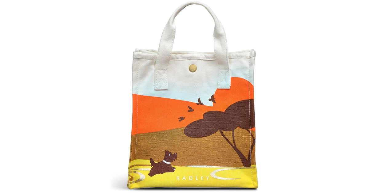 Radley On Safari Small Open Top Tote Bag in White | Lyst