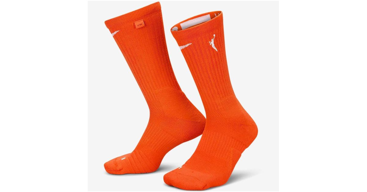 Nike And Wnba Team 13 Elite Performance Crew Socks in Orange | Lyst