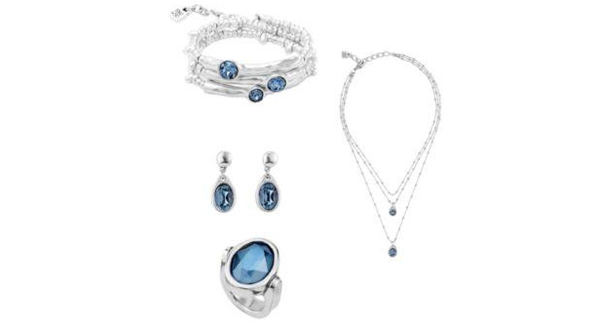 Uno De 50 Swarovski Crystal Waterdrop Jewelry Collection in White | Lyst