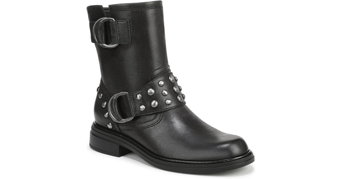 Naturalizer Optimus-stud Western Short Boots in Black | Lyst