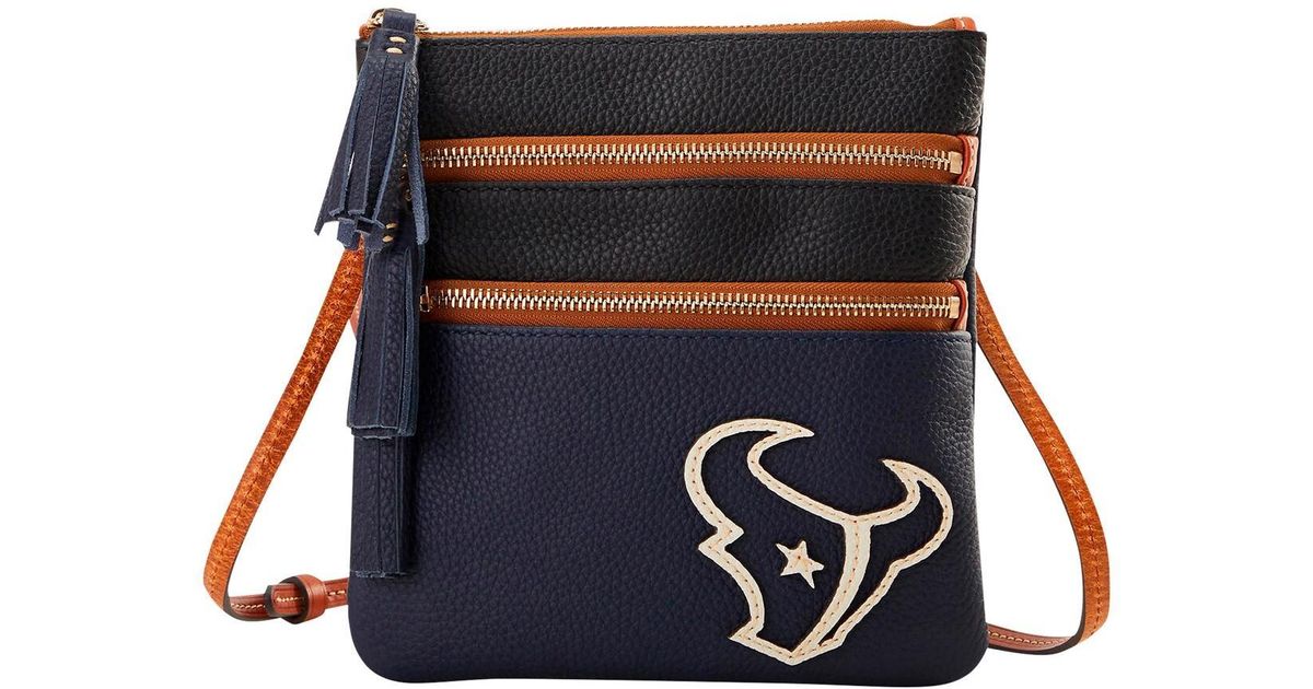 Dooney & Bourke Houston Texans Infield Triple Zip Crossbody Purse in ...