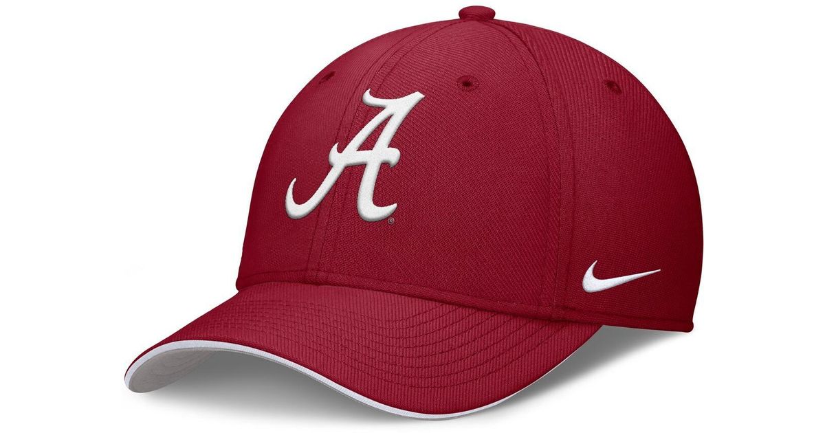 Nike Alabama Tide 2025 Dugout Coaches Rise Swoosh Performance Flex Hat ...