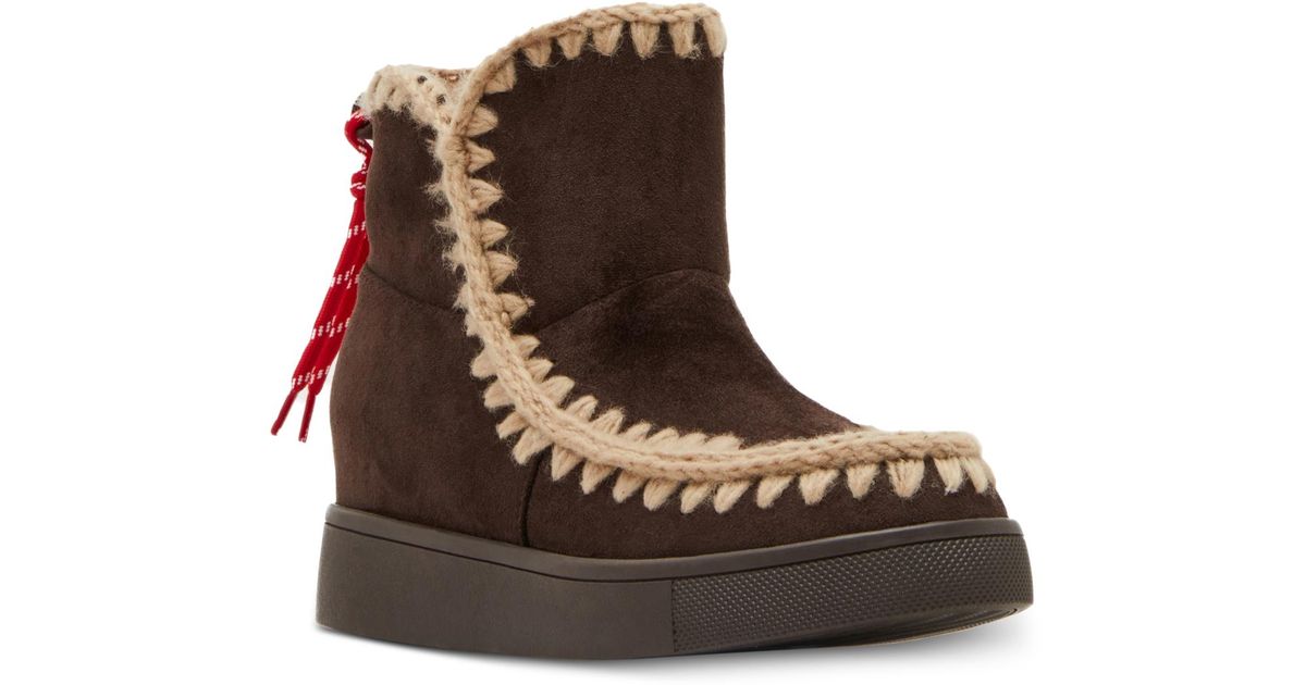 Madden Girl Mitten Cozy Moc-toe Booties in Brown | Lyst