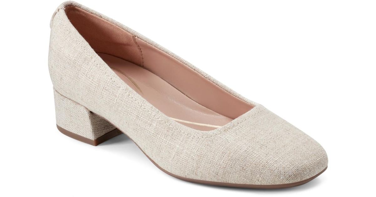 Easy Spirit Eflex Jain Square Toe Dress Pumps in White | Lyst