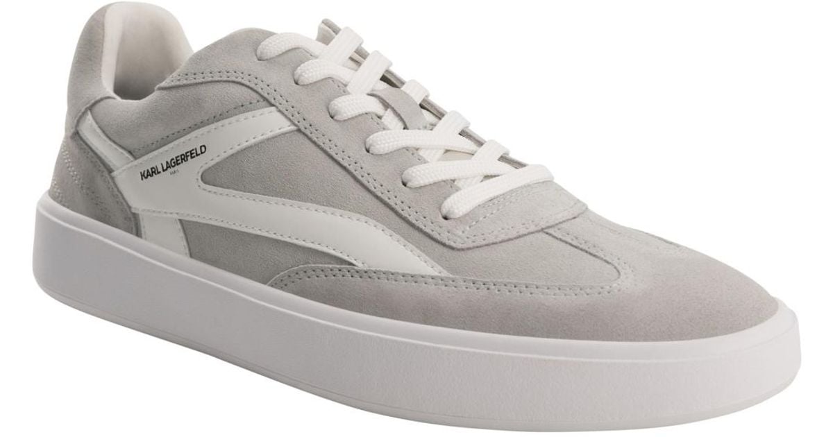 KARL LAGERFELD Side K Racer Toe Sneakers in Gray for Men | Lyst