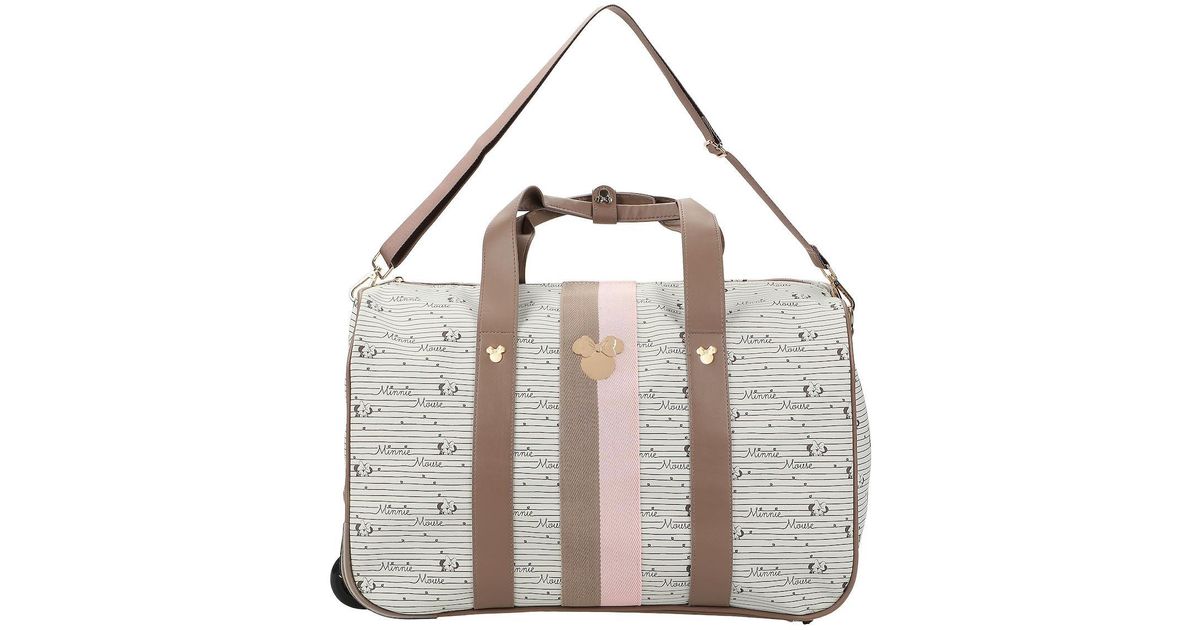 Disney Minnie Mouse Character Art & Emblems Taupe 18" Rolling Duffle ...
