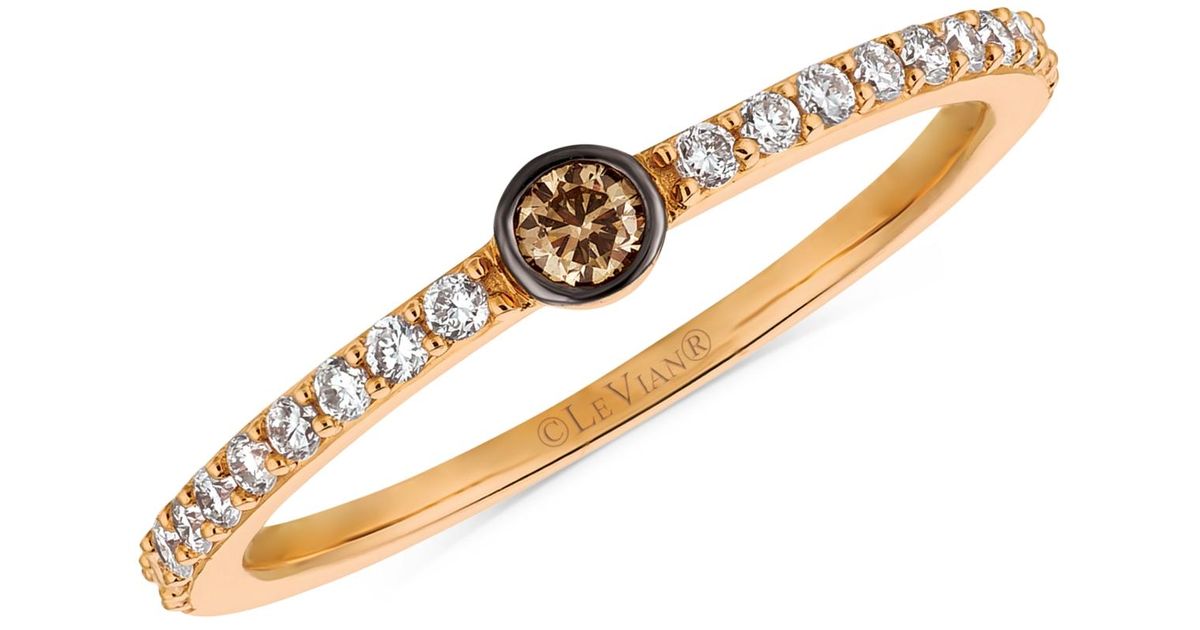 Le Vian Chocolatier Vanilla Diamond & Chocolate Diamond Ring (1/4 Ct. T ...