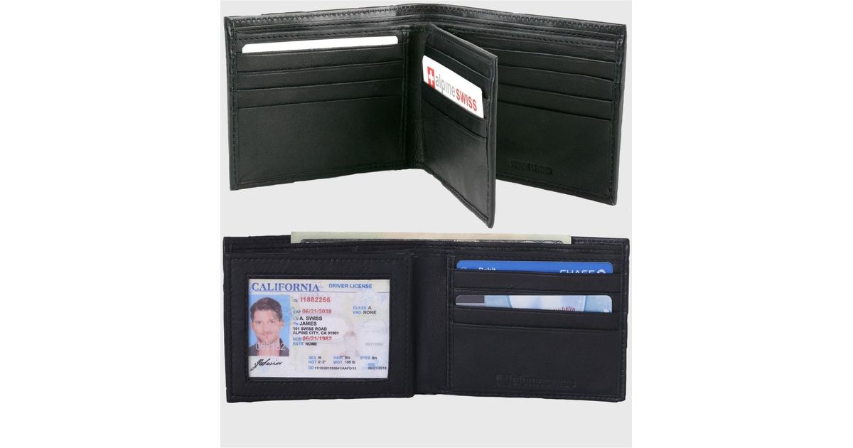 Alpine Swiss Wallet Trifold Bifold Billfolds To Choose From Genuine ...