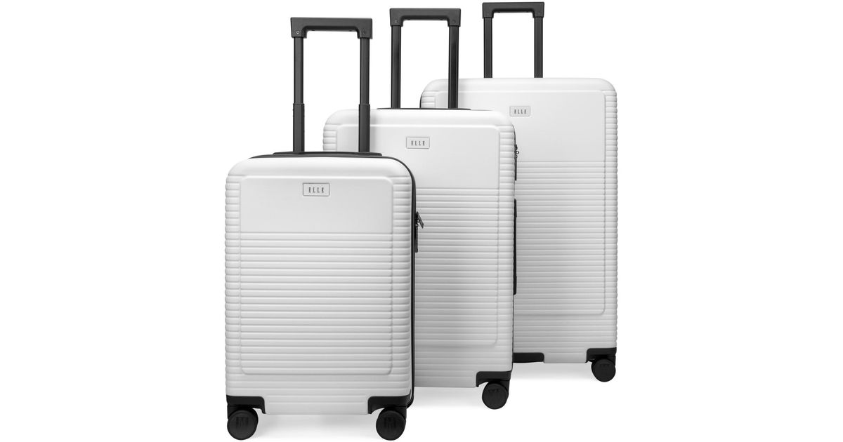 Elle Passage 3-piece Expandable Retro Spinner luggage Set in Gray | Lyst