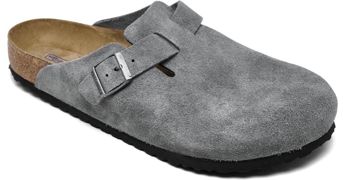 Birkenstock Boston Soft Footbed Clogs From Finish Line in Gray for Men ...